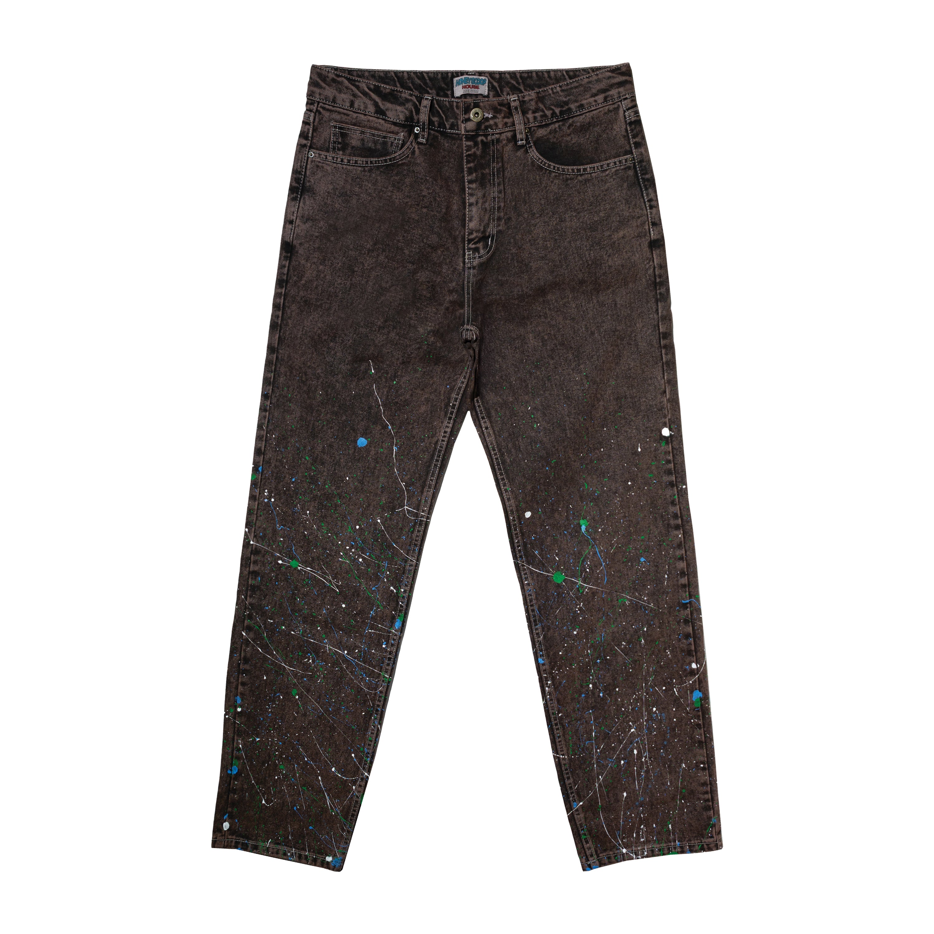 HONEY STITCH PAINT SPLATTER DENIM BROWN – HONEY SCOOP HOUSE
